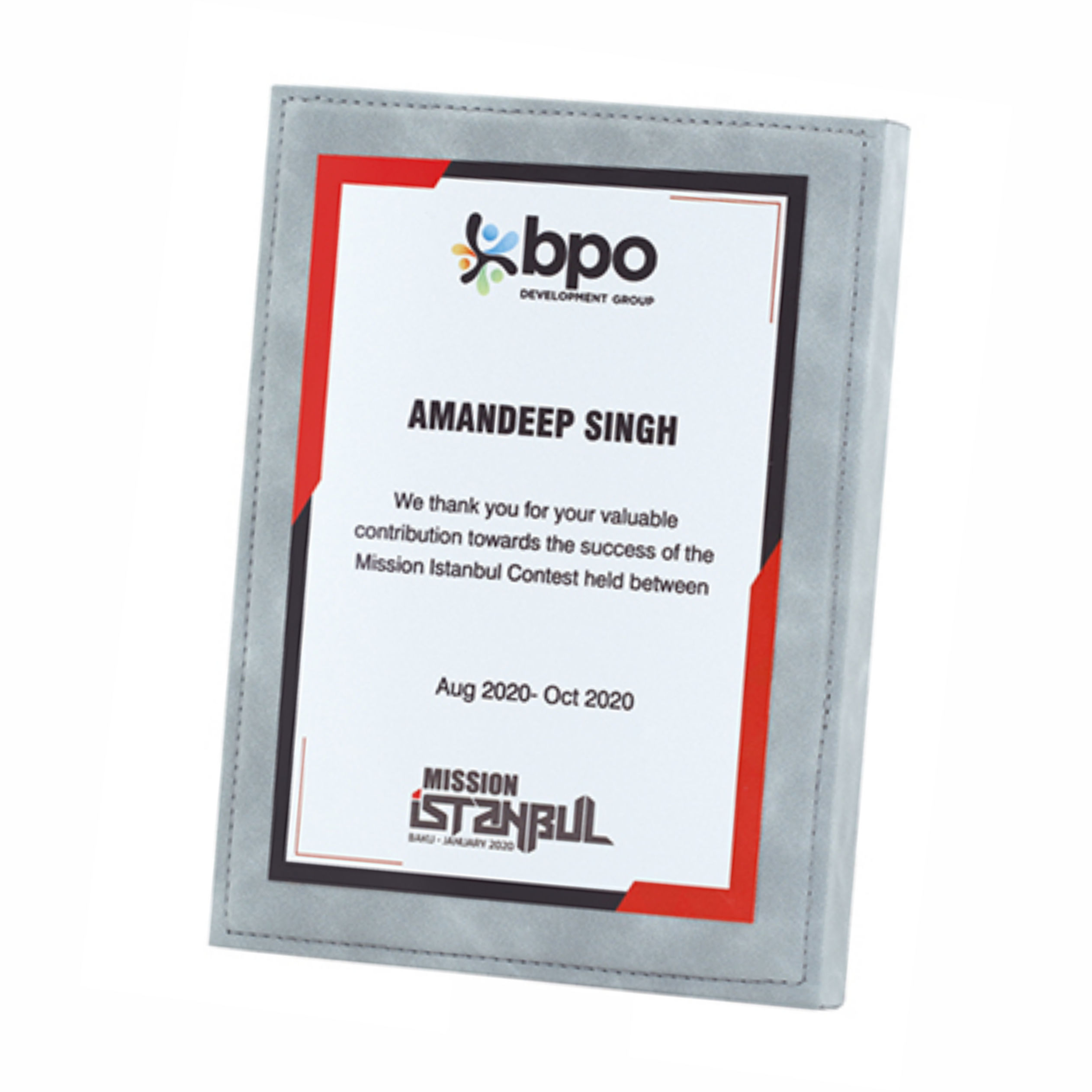 Velvet Base Plaque - Muskurado