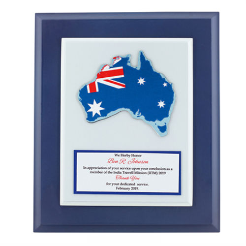 Wood Blue Plaque - Muskurado