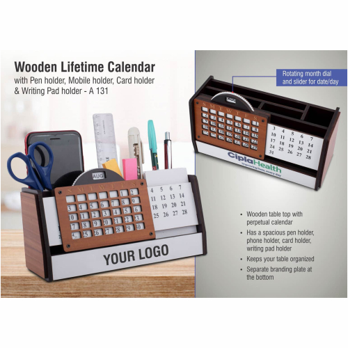 Wooden Lifetime Calendar - Muskurado