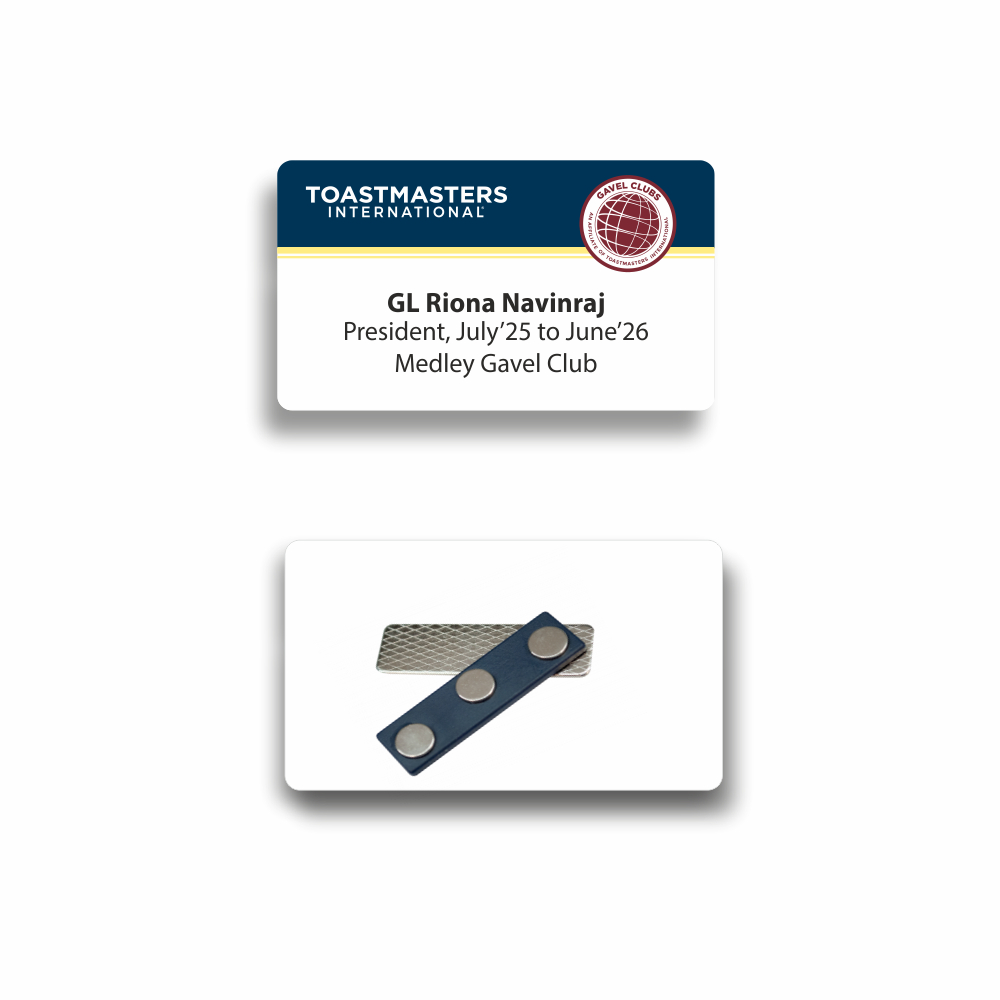 Gavel Club Badge - Magnetic - Muskurado